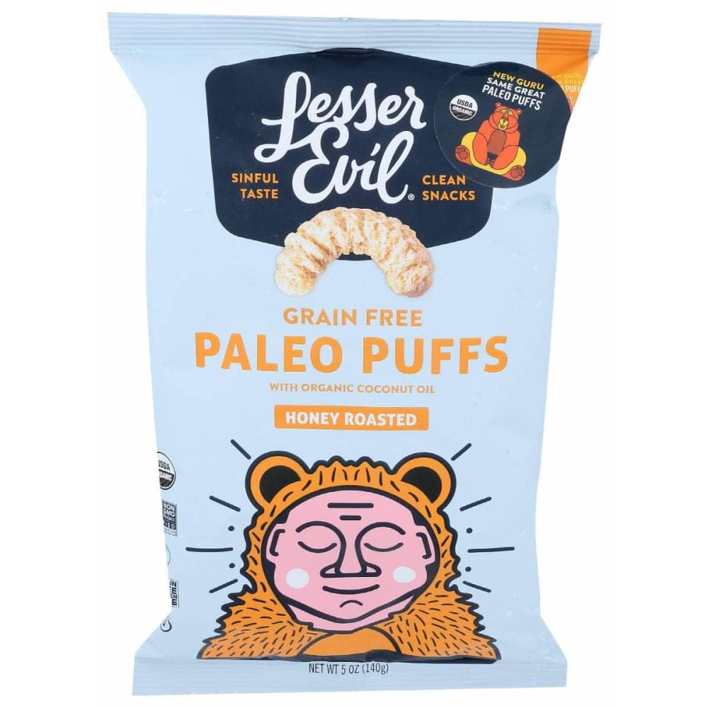 Lesser Evil Paleo Puffs Honey Roasted, 5 Oz (Case of 4) | ShelHealth