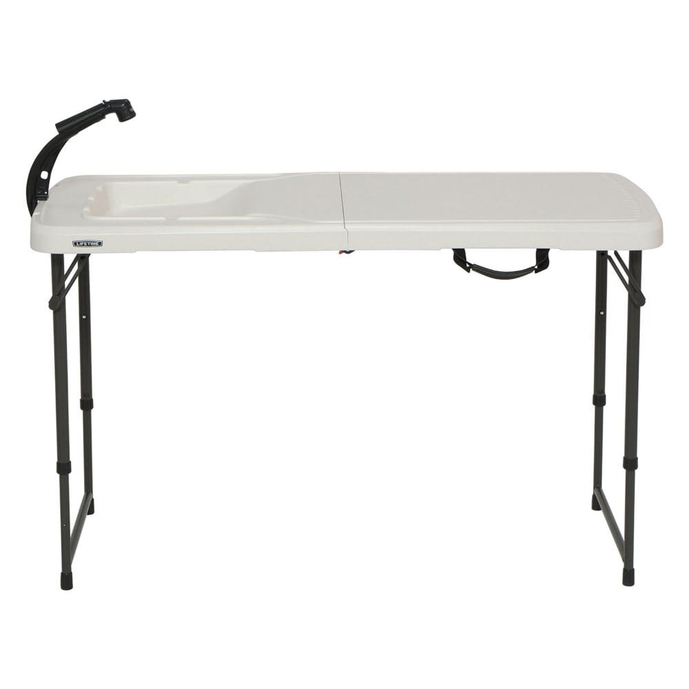 Lifetime 4-Foot Light Fold-In-Half Fillet Commercial Table, Almond ...