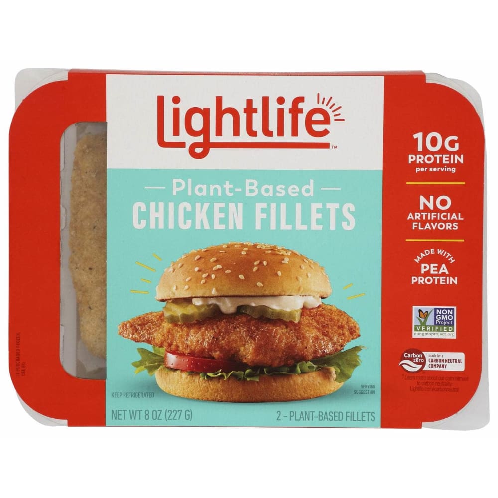 LIGHTLIFE: Chicken Fillets Plant Basd, 8 oz (Case of 3) | ShelHealth