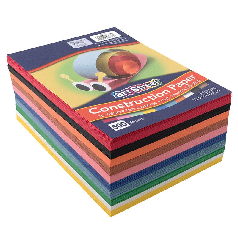 Lightweight Construction Paper 6X9 10 Colors 500 Sheets (Pack of 2 ...