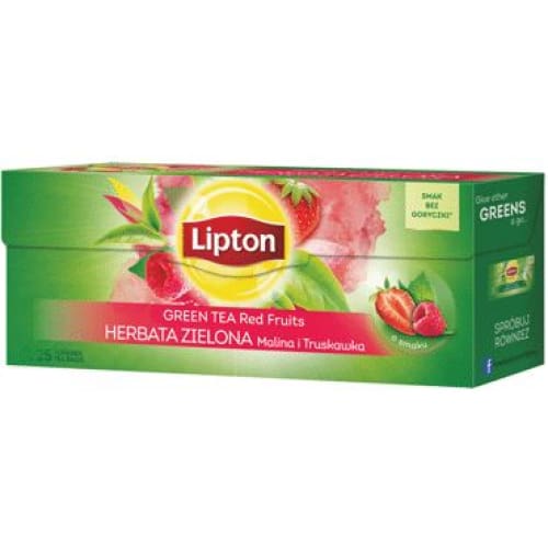 Lipton Green Tea Red Fruits Tea Bags, 25 pcs. | ShelHealth