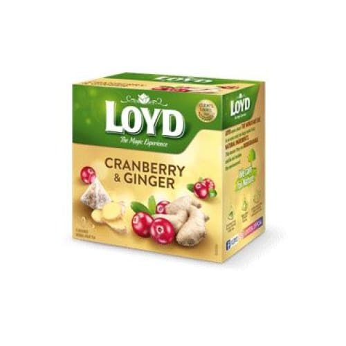 Loyd Cranberry and Ginger Tea Bags, 20 pcs. | ShelHealth
