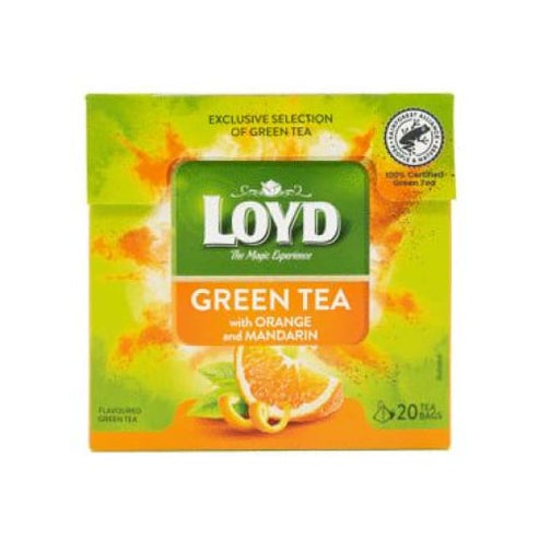 Loyd Green Tea with Orange and Mandarin, 20 pcs. | ShelHealth