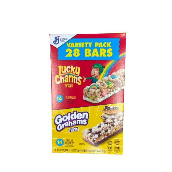 Lucky Charms and Golden Grahams, Breakfast Bar Variety Pack, 28 Bars ...