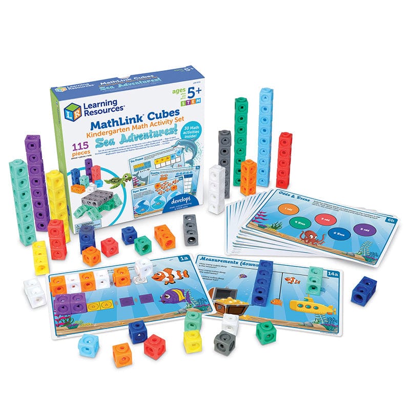 Mathlink Cubes Gr K Sea Adventures Math Activity Set (Pack of 2 ...