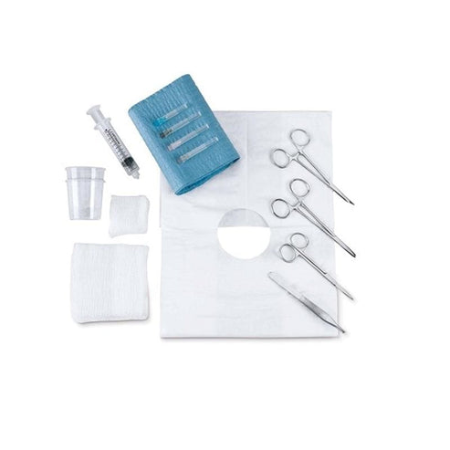 Medical Action Industries Laceration Kit Tray, Case of 20 | ShelHealth