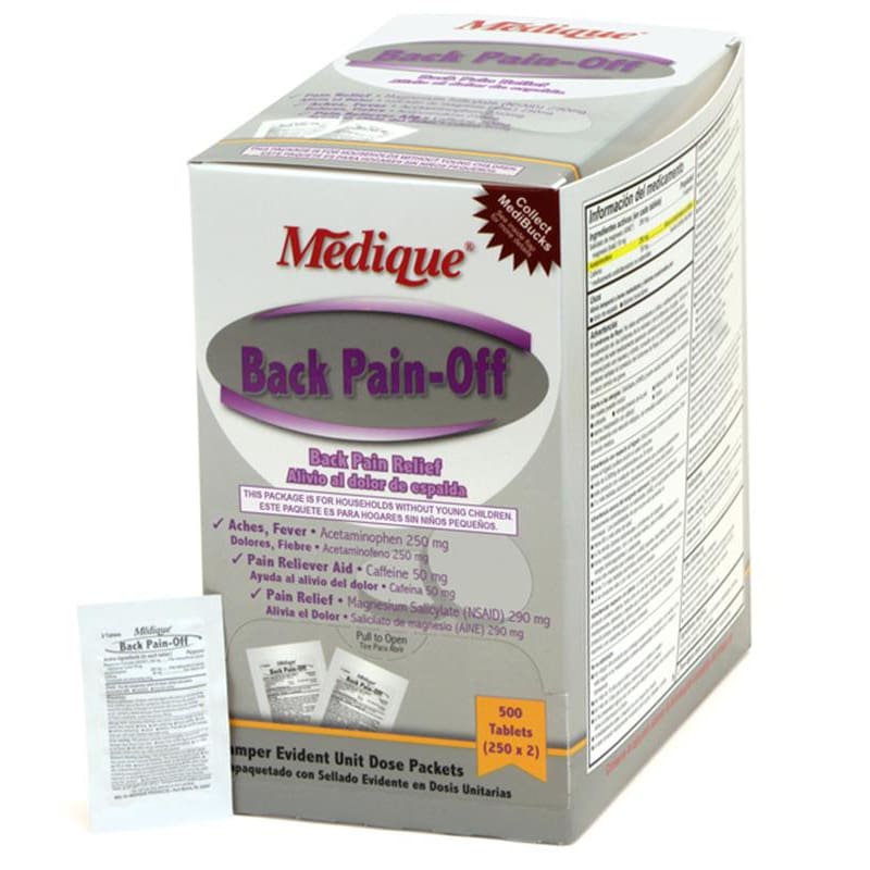 Medique Back Pain-Off Maximum Pain Relief 2'S, Box of 50 | ShelHealth