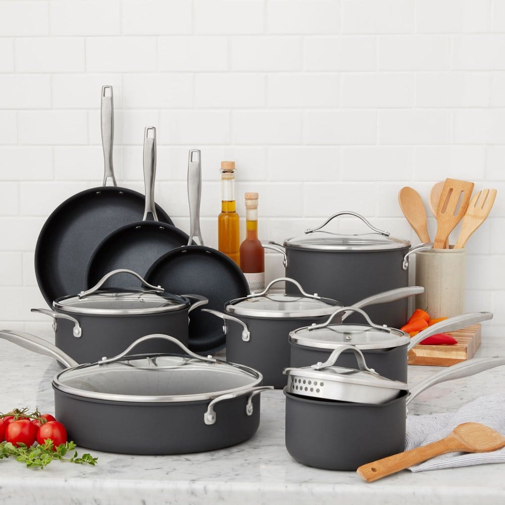 Member's Mark 15-Piece Hard Anodized Aluminum Cookware Set | ShelHealth