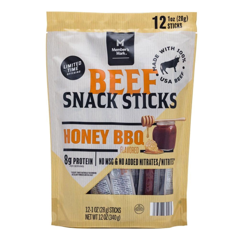 Member's Mark Honey BBQ Beef Snack Sticks (1 oz., 12 pk.) | ShelHealth