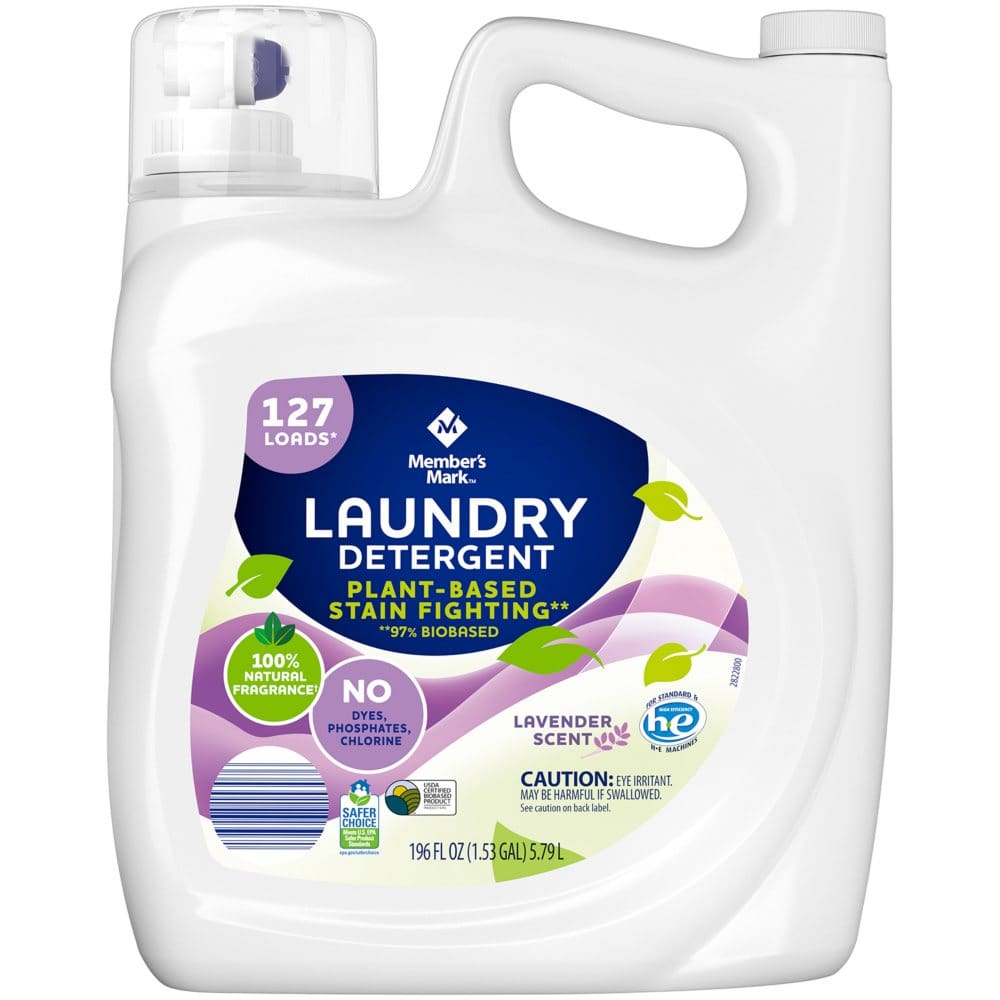 Member's Mark Plant Based Liquid Laundry Detergent, Lavender Scent (196 ...