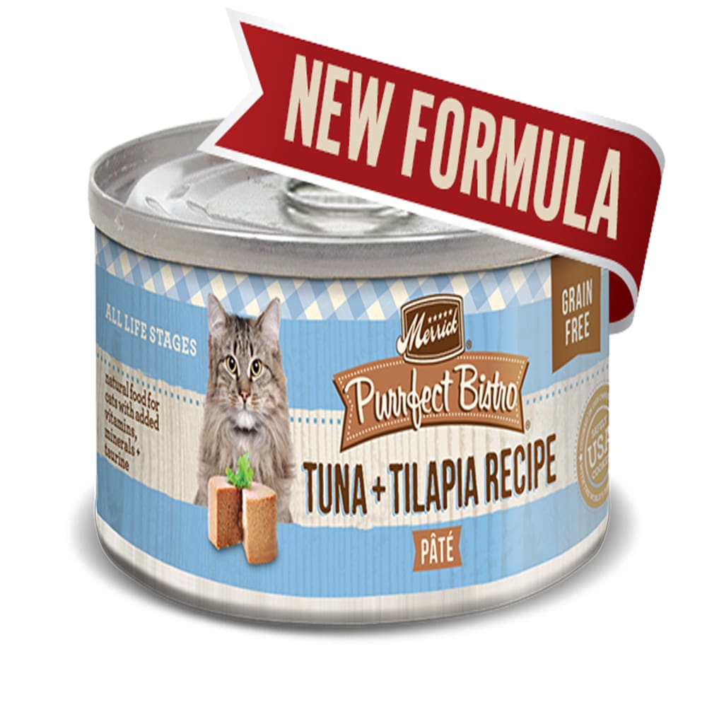 MERRICK CAT PURRFECT BISTRO PATE TUNA and TILAPIA 3OZ (Case of 24 ...