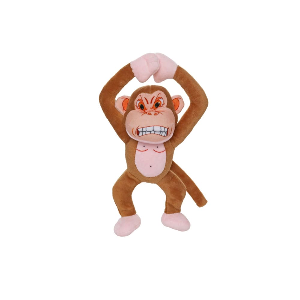 Mighty Jr Angry Animals Dog Toy Monkey Brown 10 in | ShelHealth