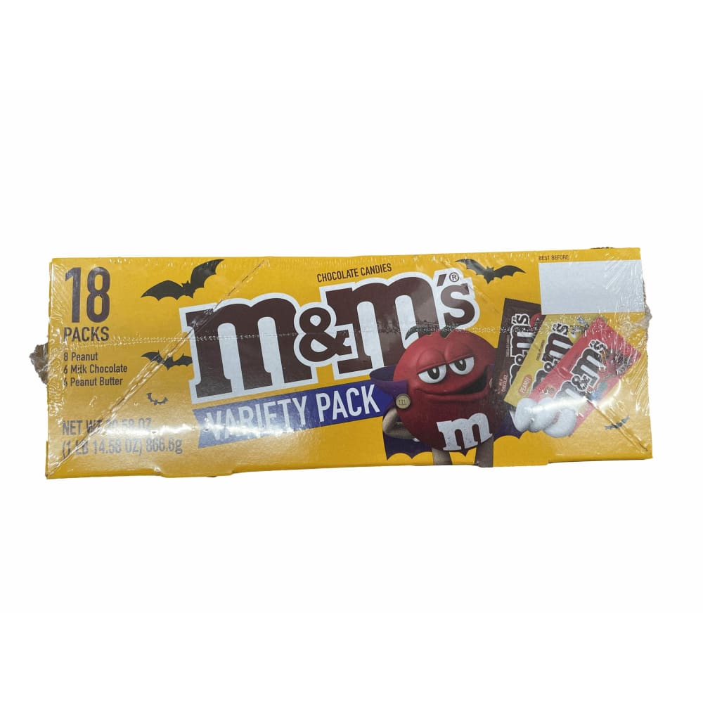 M&M's Full Size Halloween Chocolate Candy Bars - 30.58oz/18Ct Box ...