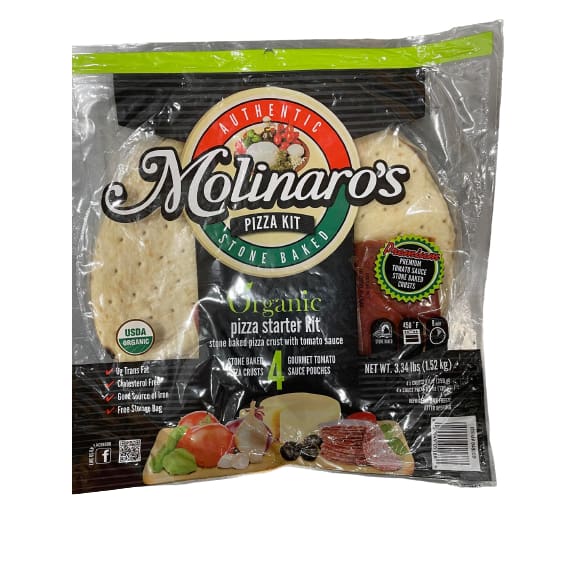 Molinaro's Organic Pizza Starter Kit, 4 Pack. (3.34 lbs.) | ShelHealth