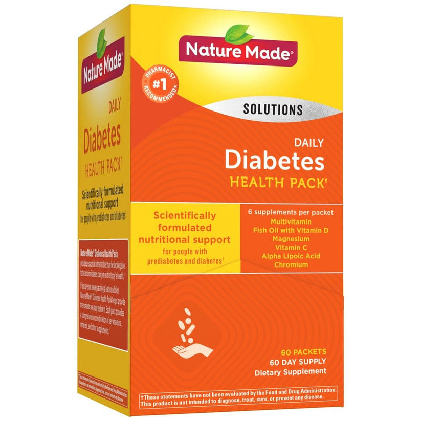 Nature Made Daily Diabetes Health Pack Dietary Supplement (60 pk ...