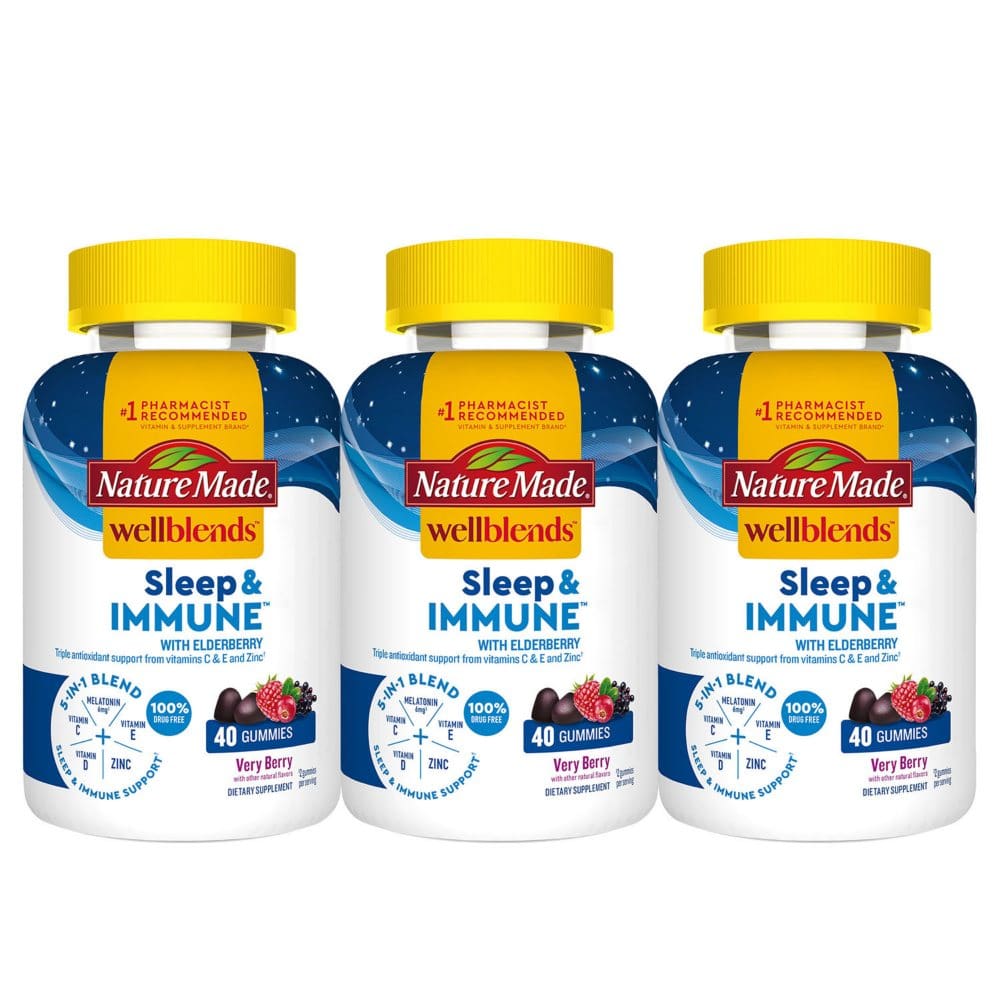 Nature Made Wellblends Sleep and Immune Gummies (3 pk., 40 ct./pk ...