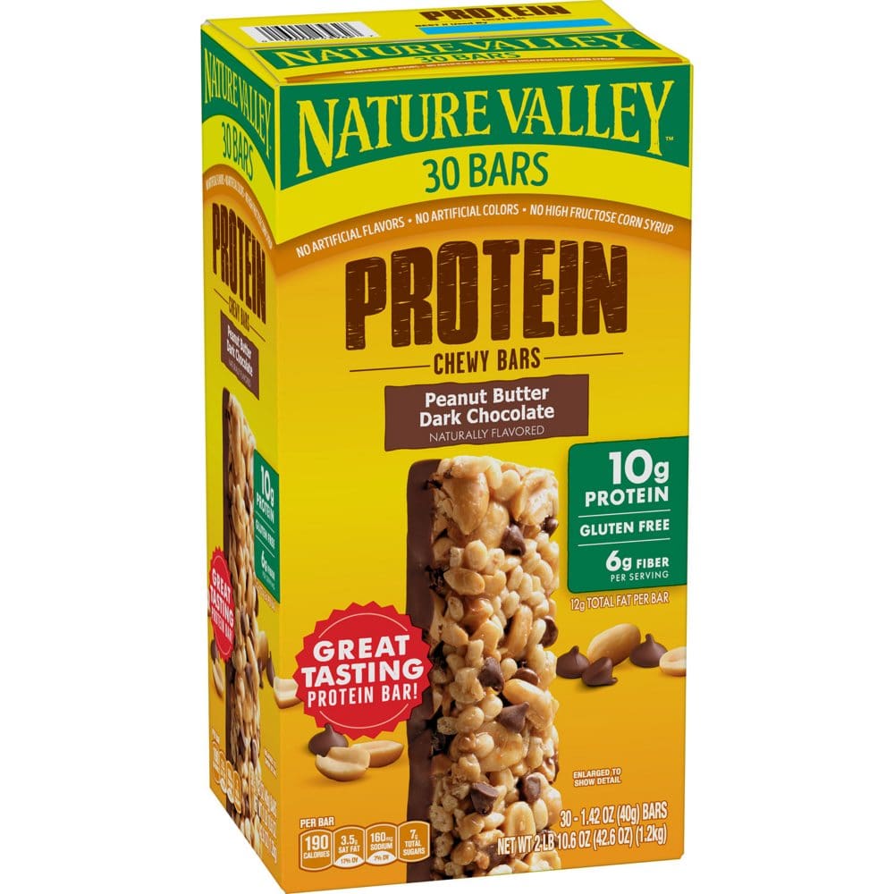 Nature Valley Peanut Butter Dark Chocolate Protein Chewy Bars (30 pk ...