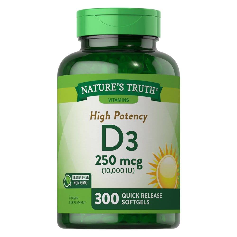 Nature's Truth Vitamin D3 250 mcg (10,000 IU) (300 ct.) | ShelHealth