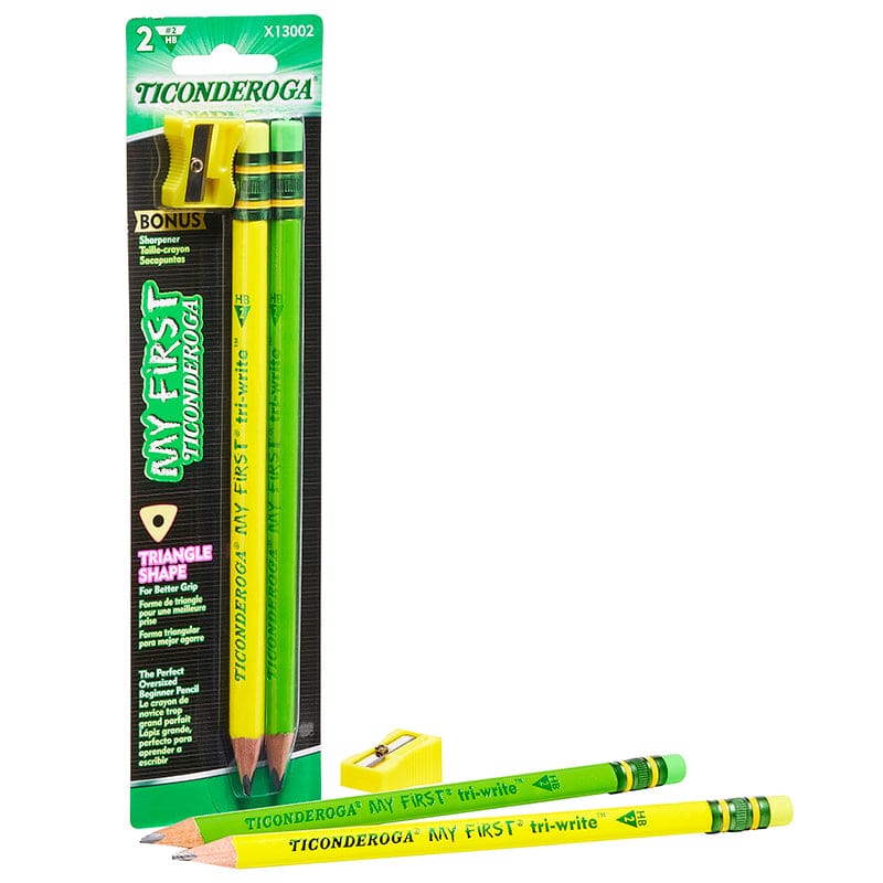 Neon Ticonderoga Pencil 2 Ct with Sharpener (Pack of 12) | ShelHealth