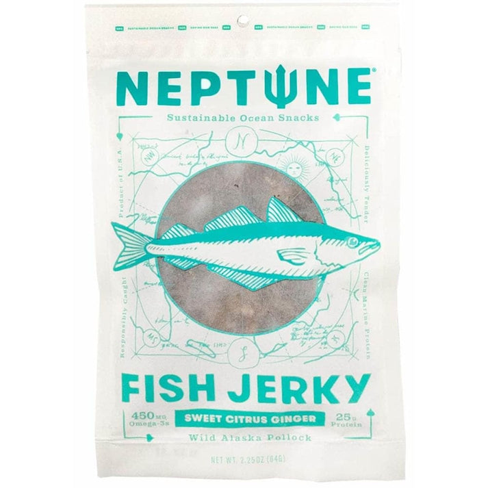 NEPTUNE: Sweet Citrus Ginger Wild Alaska Pollock Fish Jerky, 2.25 oz ...