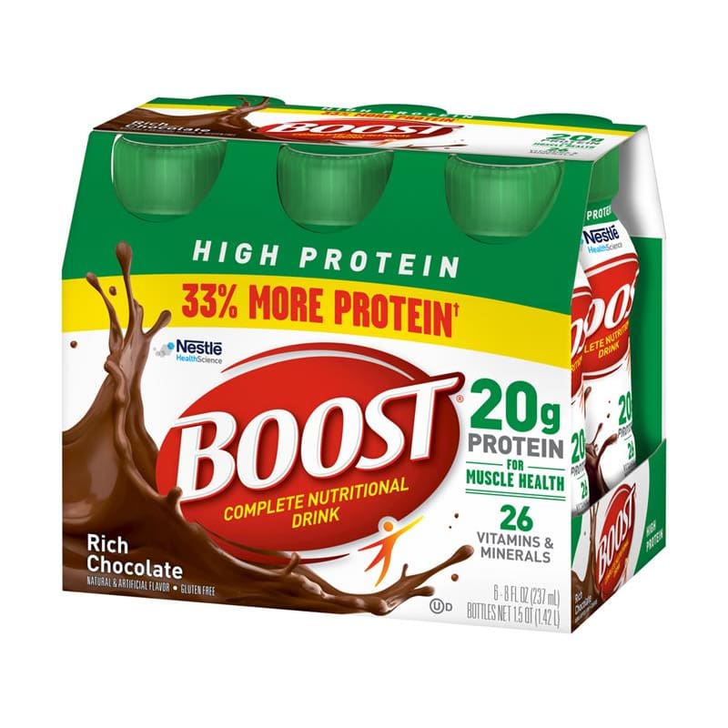 Nestle Boost Hp Choc Retail Pk(4-6 Pks) 8Oz, Case of 24 | ShelHealth