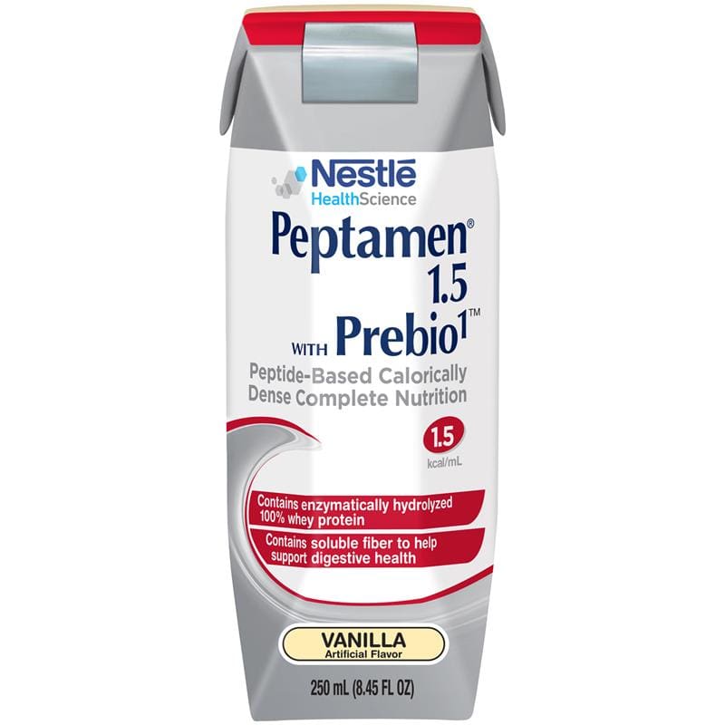 Nestle Peptamen 1.5 Prebio Vanilla 8Oz Tetra Pr, Case of 24 | ShelHealth