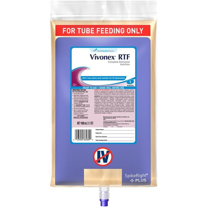 Nestle Vivonex Rtf Spikeright Plus 1000Ml, Case of 6 | ShelHealth