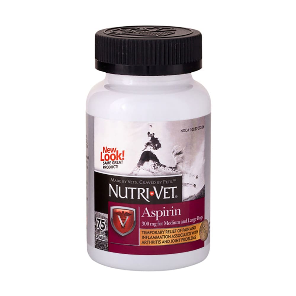 Nutri-Vet K9 Aspirin Liver Chewables Medium/Large Dog 75 Count | ShelHealth