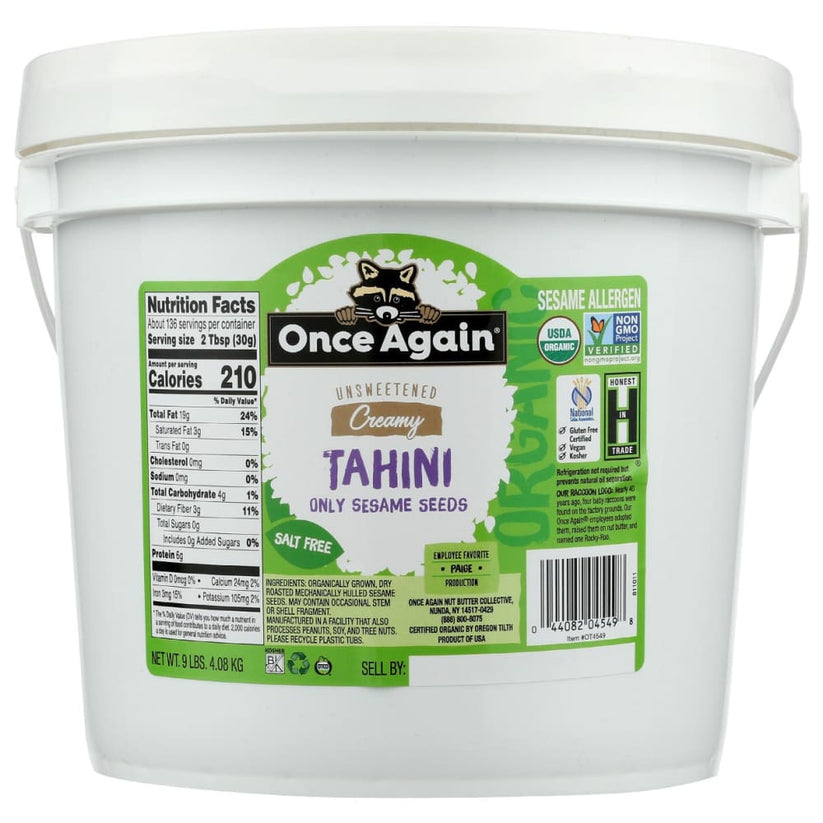 ONCE AGAIN: Tahini Org, 9 lb | ShelHealth