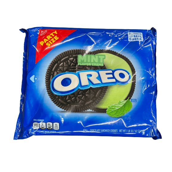 OREO Mint Flavored Creme Chocolate Sandwich Cookies, Family Size, 20 oz ...