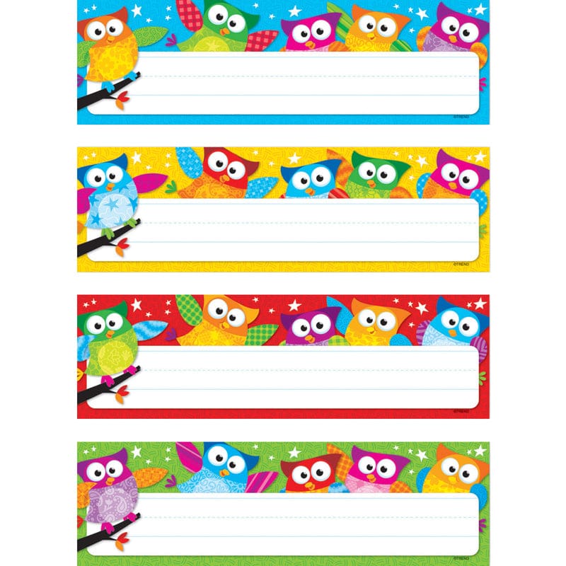 Owl Stars Desk Toppers Name Plates Variety Pack (Pack of 10) | ShelHealth