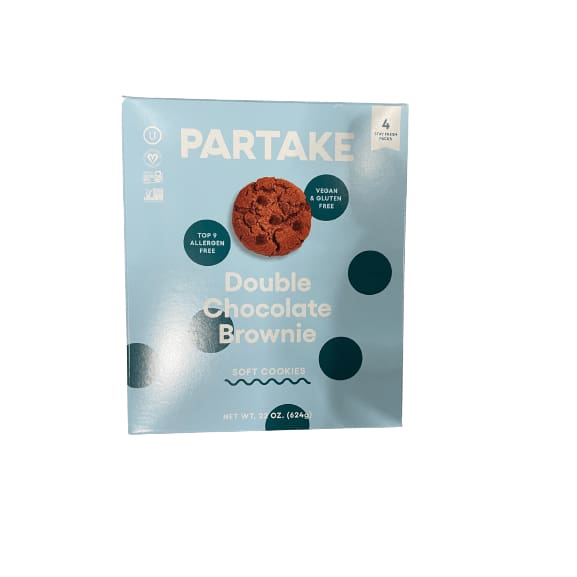 Partake double Chocolate Brownie Soft Cookies, 22 oz. | ShelHealth