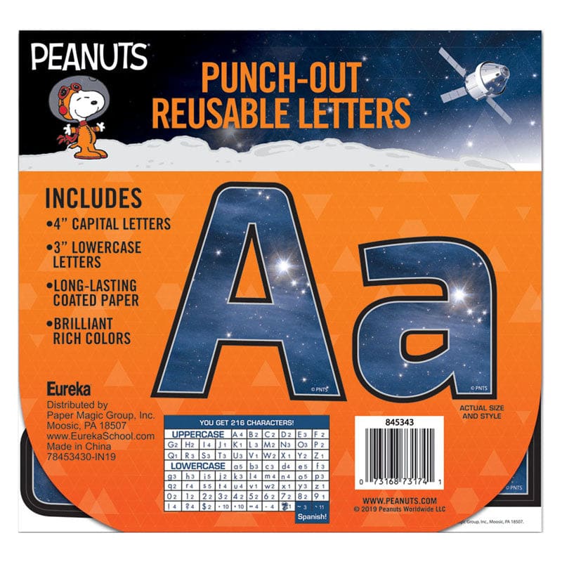 Peanuts Nasa Deco Letters (Pack of 6) | ShelHealth