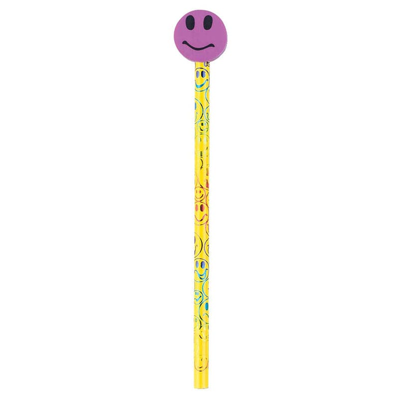 Pencil Eraser Topper Smiley Face Writeons | ShelHealth