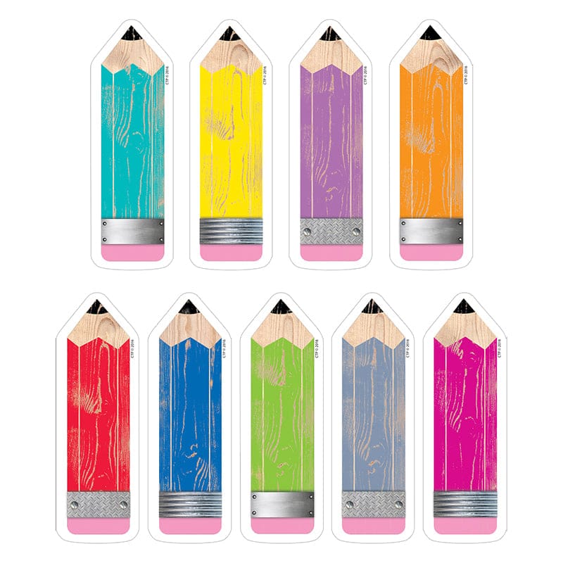 Pencils 6In Cut Outs Upcycle Style (Pack of 6) | ShelHealth