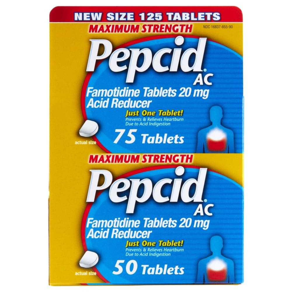 Pepcid AC Maximum Strength for Heartburn Prevention & Relief (125 ct ...