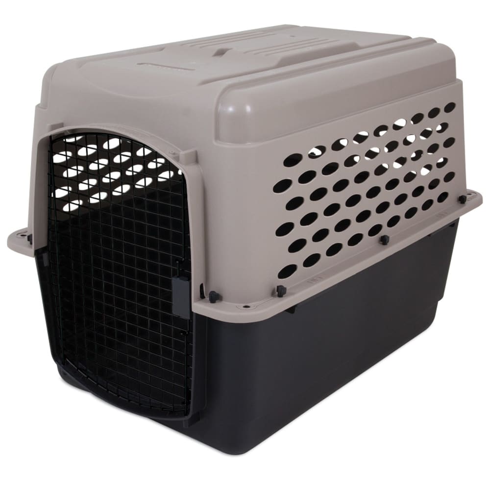 Petmate Vari Dog Kennel Hard-Sided Taupe, Black 36 in | ShelHealth
