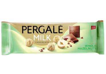 PERGALE Milk Chocolate with Whole Hazelnuts Bar, 8.8 oz (250 g ...