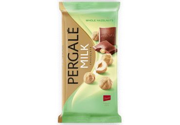 PERGALE Milk Chocolate with Whole Hazelnuts Bar, 3.5 oz (100 g ...