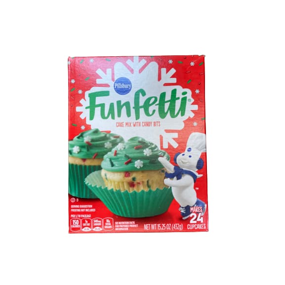 Pillsbury Funfetti Holiday Cake Mix with Candy Bits, 15.25 Oz Box ...
