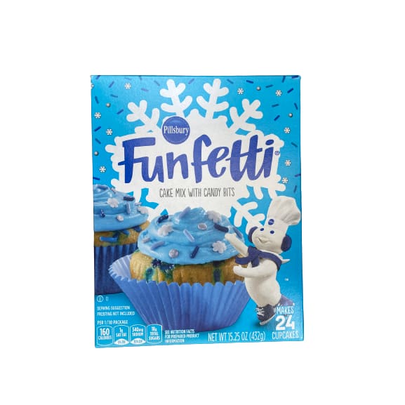 Pillsbury Funfetti Winter Cake Mix with Candy Bits, 15.25 Oz Box ...