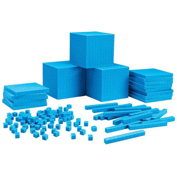Plastc Base Ten Class Set 600 Units 200 Rods 20 Flats 3 Cubes | ShelHealth