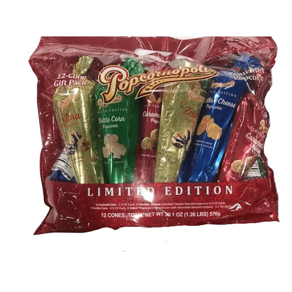 Popcornopolis Popcorn 12 Cone Snack Pack, 1.26 Lbs | ShelHealth