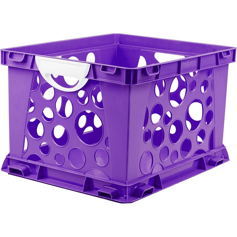 Premium File Crate W Handles Purple Classroom | ShelHealth