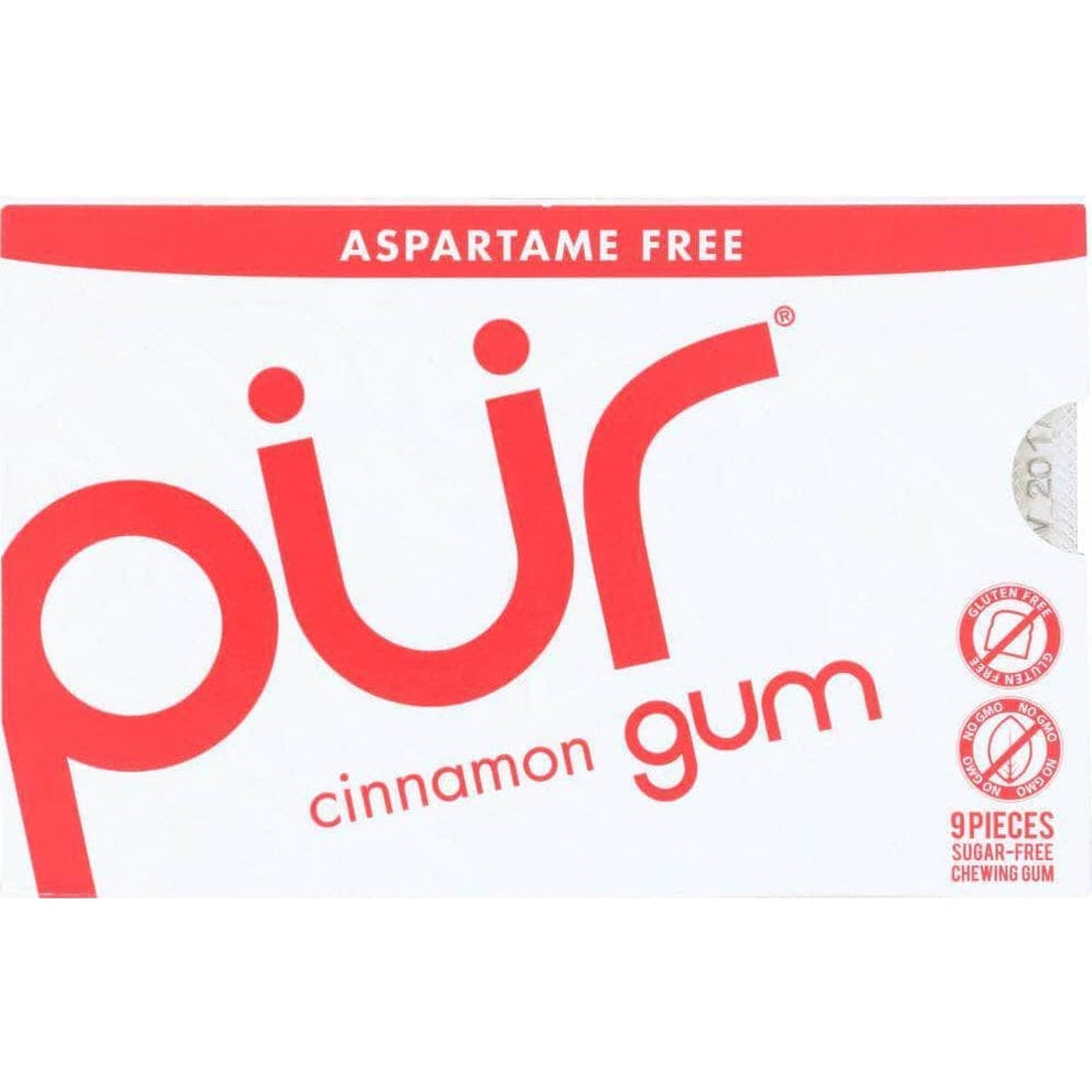 Pur Gum Sugar-Free Cinnamon Chewing Gum, 9 pc (Case of 5) | ShelHealth