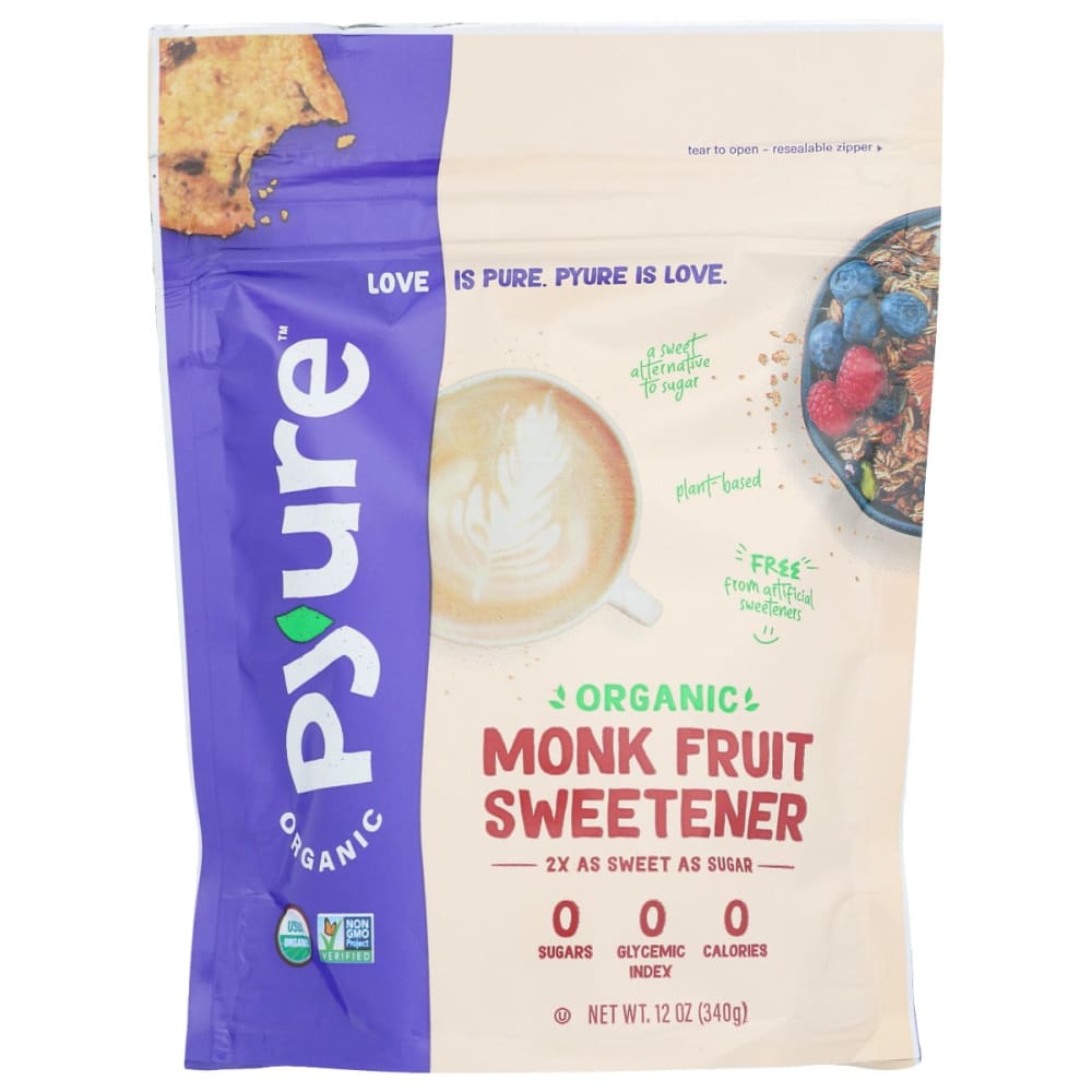 PYURE: Organic Monk Fruit Sweetener, 12 oz | ShelHealth