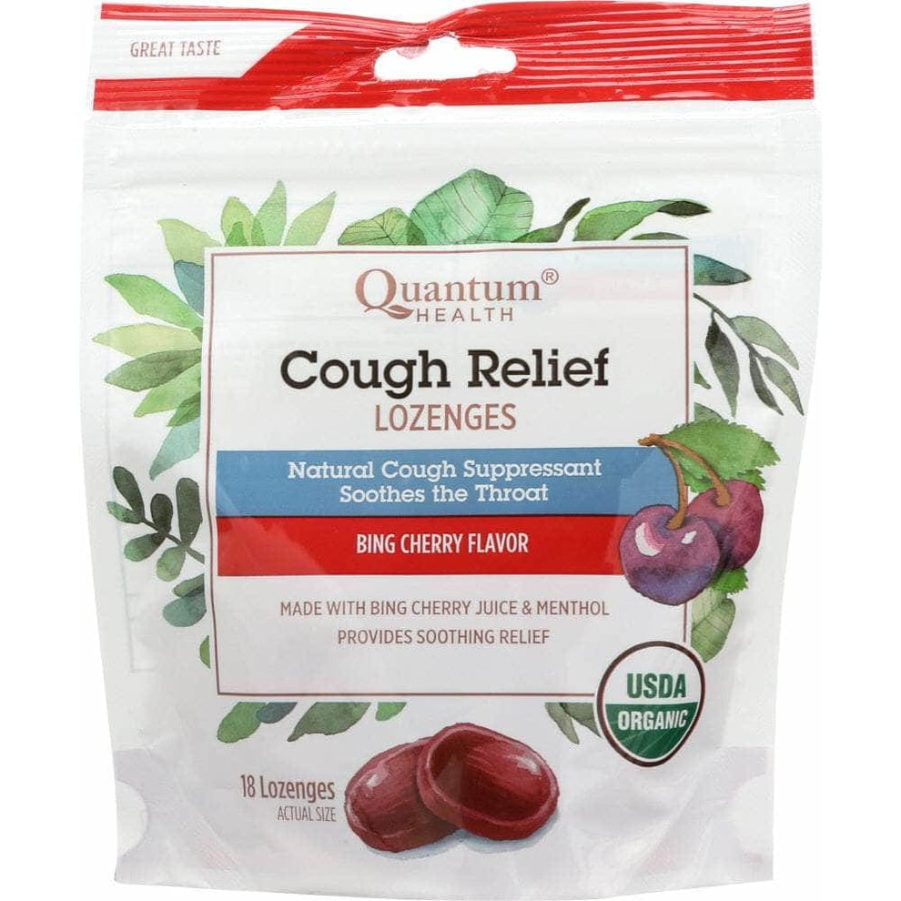 Quantum Lozenges Cough Relief Cherry Organic, 18 ea (Case of 4 ...