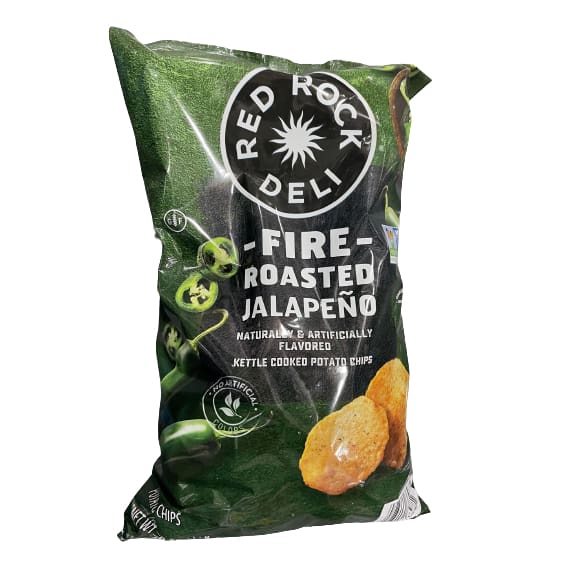 Red Rock Deli Fire Roasted Jalapeno Kettle Cooked Potato Chips, 22 oz ...