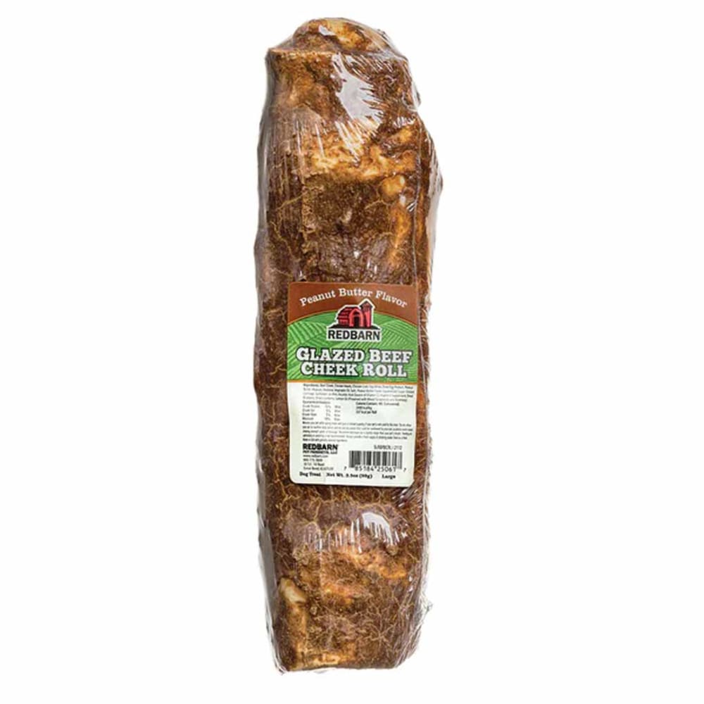 Redbarn Dog Grain Free Glazed Pb Beef Cheek Roll Large 12 Count ...