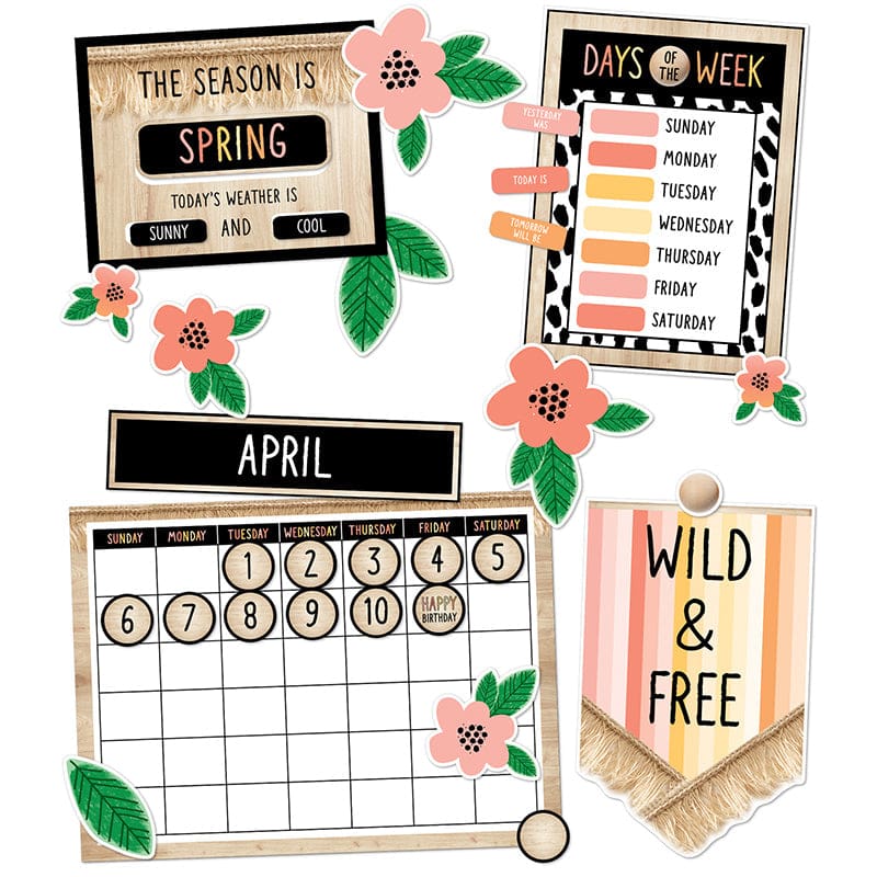 Safari Calendar Bulletin Board Set (Pack of 3) | ShelHealth